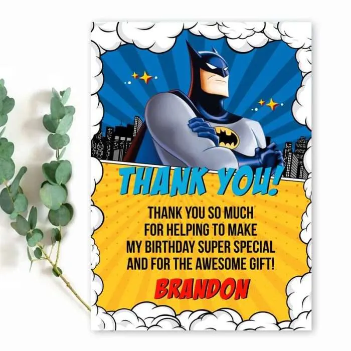Batman Thank You Card - Edit Yourself Online Now